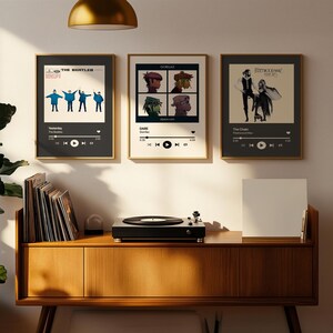 Set of 3 Now Playing Music Prints - Custom Album Cover Art ...