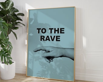 Techno Music Poster, Mind Control, 90s Wall Art, Psychedelic Poster ...