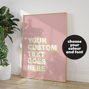 Custom Text Print - Create Your Own Wall Art - Your Text or Quote Here ...