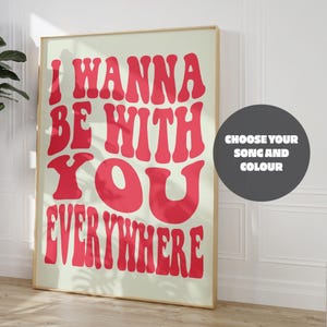 Custom Song Lyrics Print - Personalised Music Poster - Favourite Song ...
