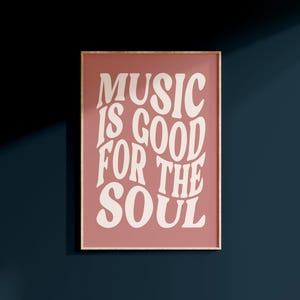 Music Print, Retro Music Wall Art, Soul Music Print, Colourful Music ...
