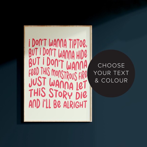 Custom Song Lyrics - Etsy