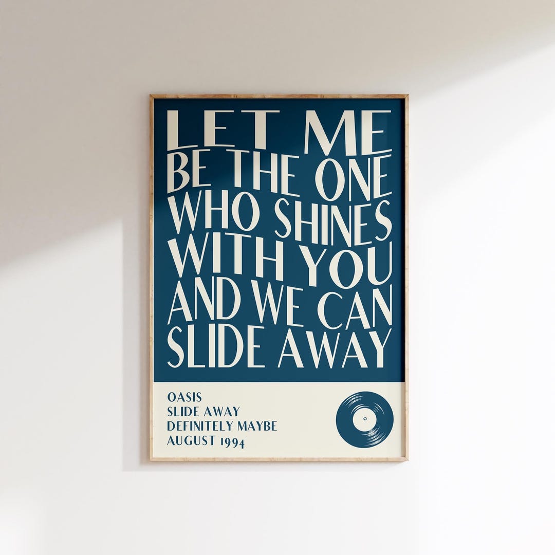 Song Lyrics Poster - Personalised Music Poster - Custom Song Gifts - A5 ...