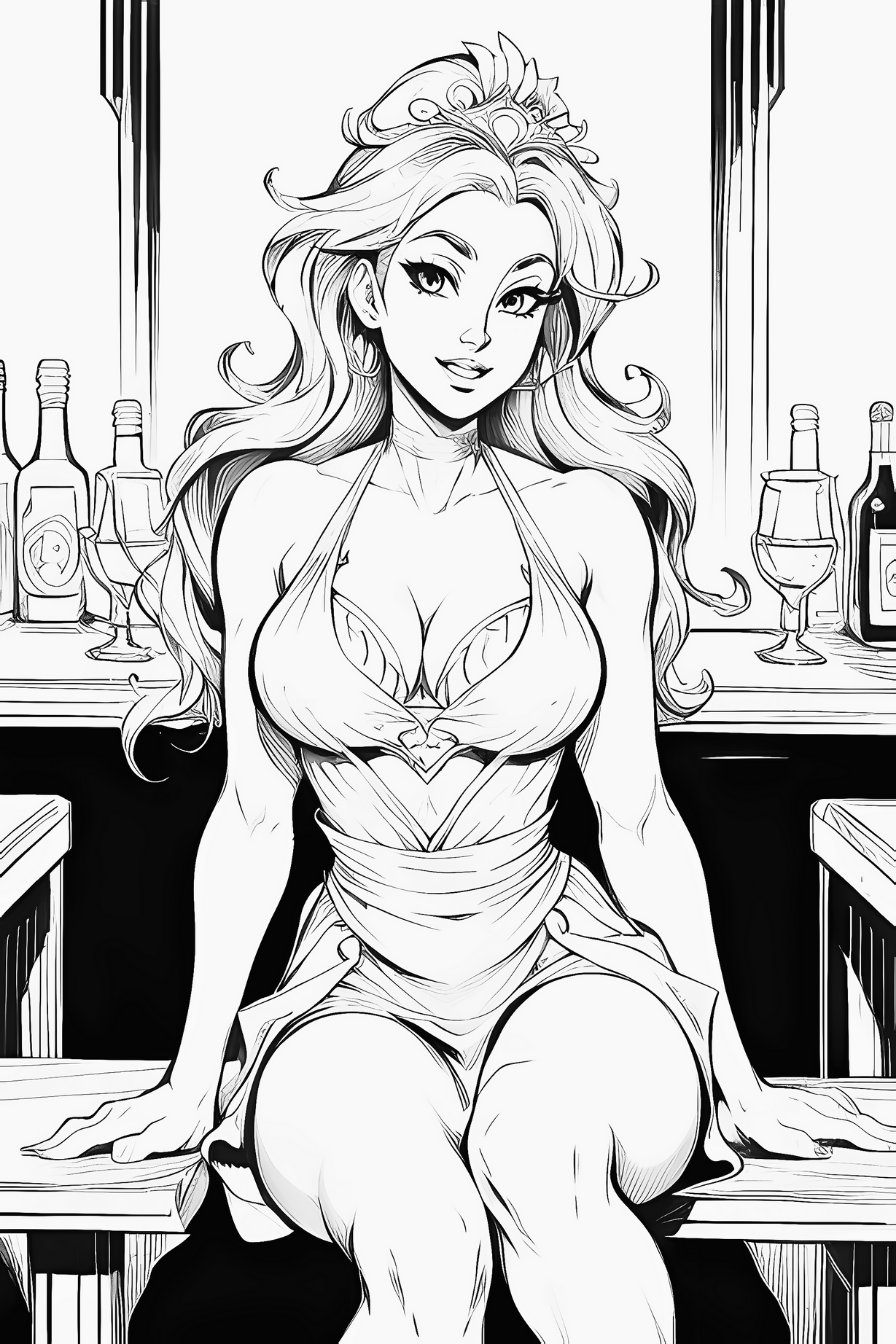 Sexy Anime Coloring Book Fantasy Surreal Art 37 Pages Pdf Etsy 8637