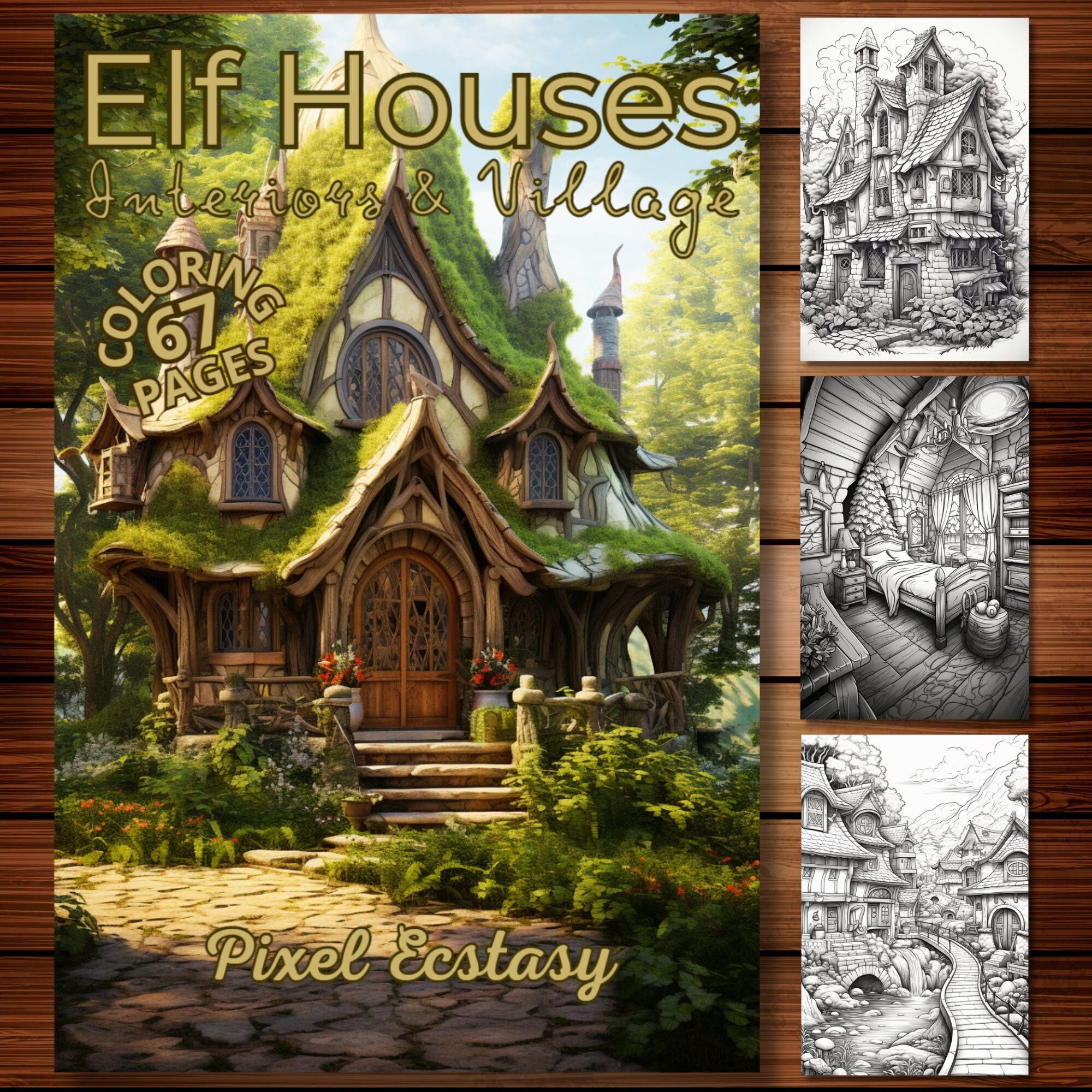 68 Page Fantasy Elf Houses, Villages & Interiors Instant Download ...