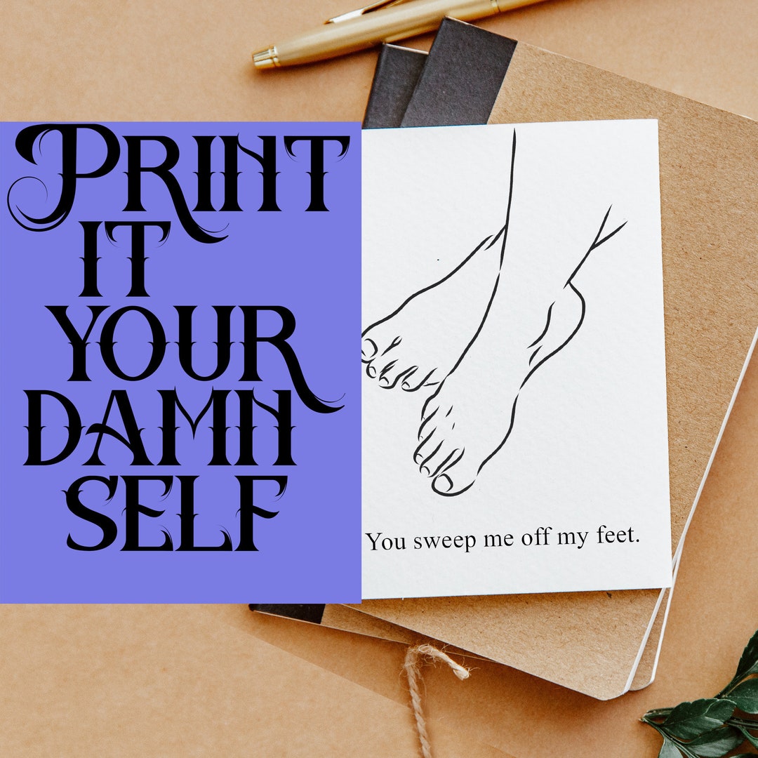 You Sweep Me off My Feet - Printable Card - Etsy