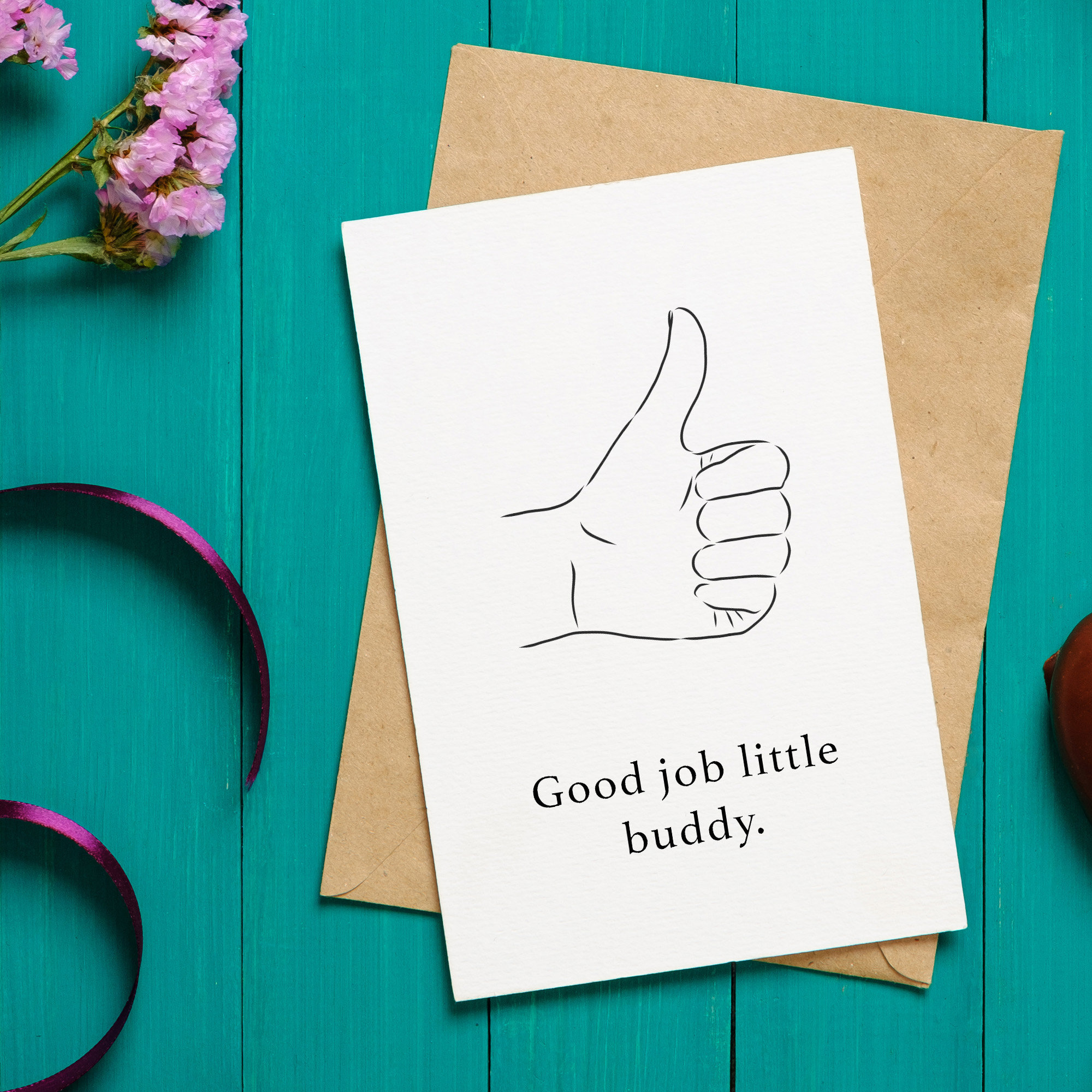 Good Job Little Buddy Card - Etsy
