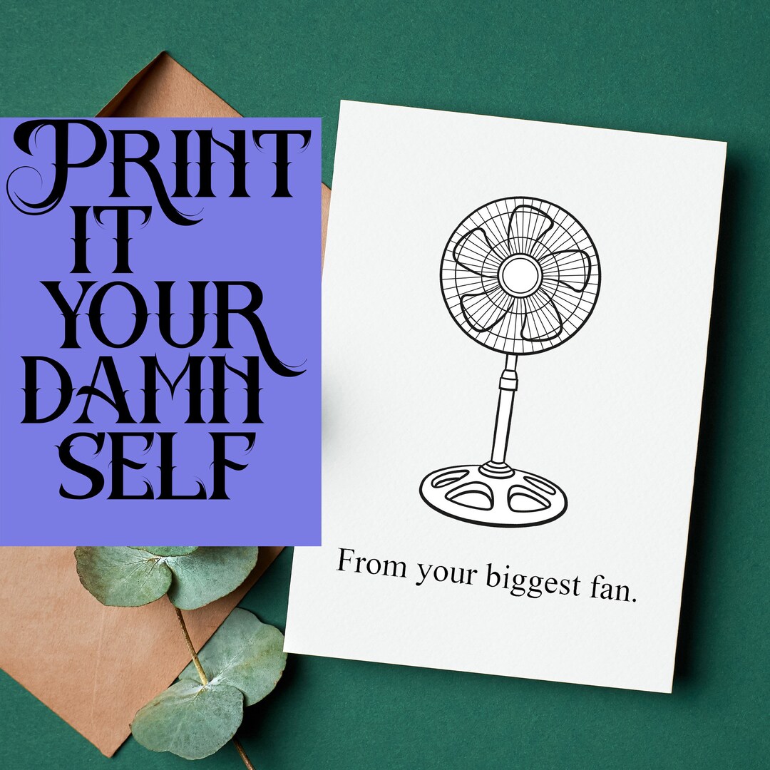 From Your Biggest Fan - Printable Card - Etsy