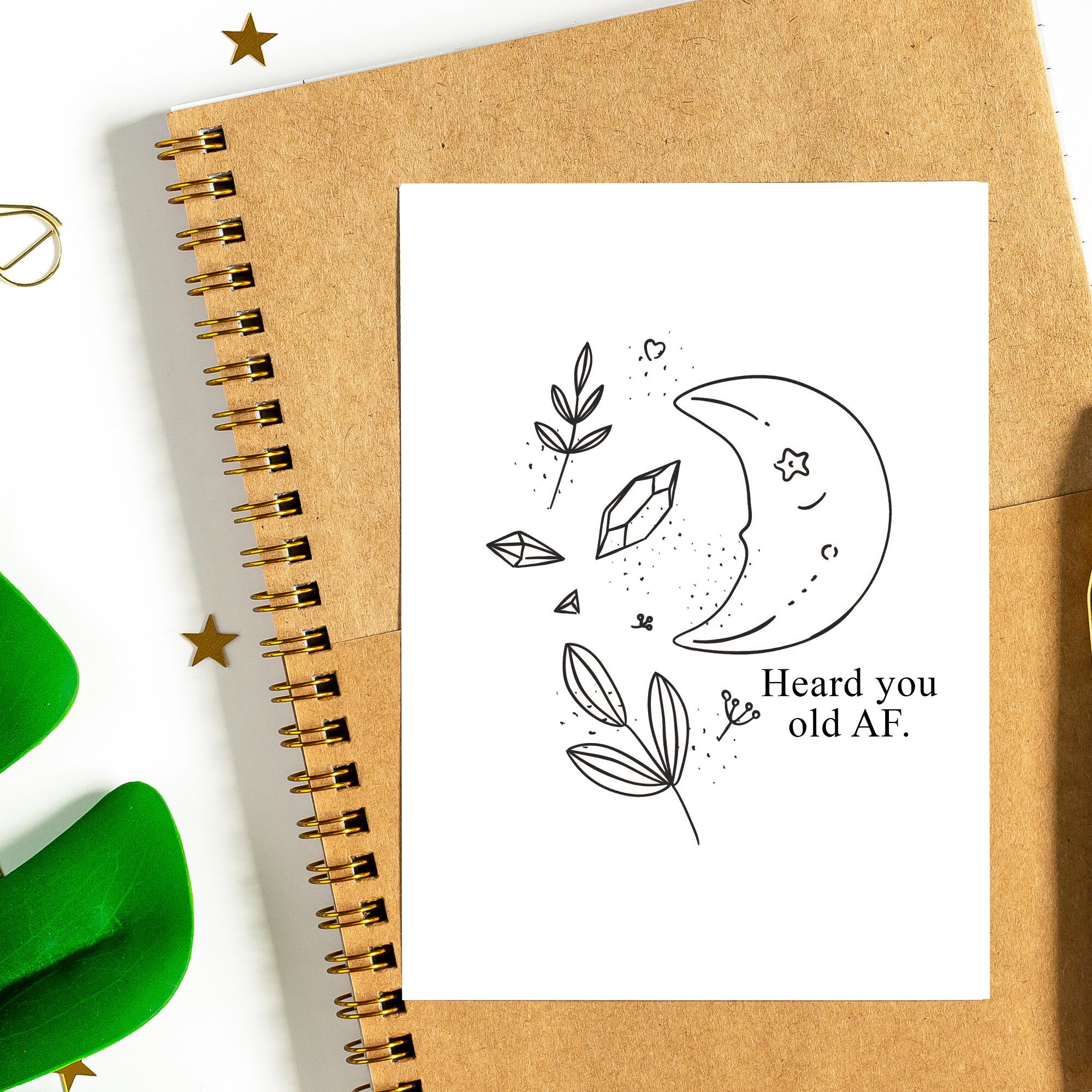 Heard You Old AF - Printable Card - Etsy