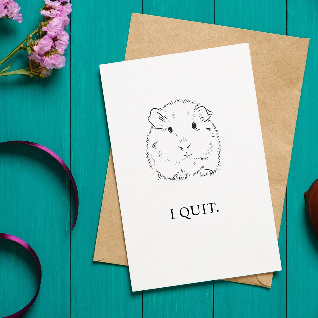 I Quit Card - Etsy