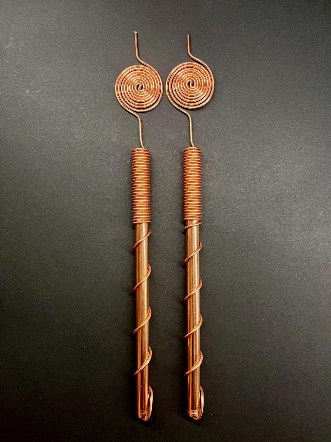 2 Pack Double Weave Tesla Spiral 369 Copper Electroculture Antenna for ...