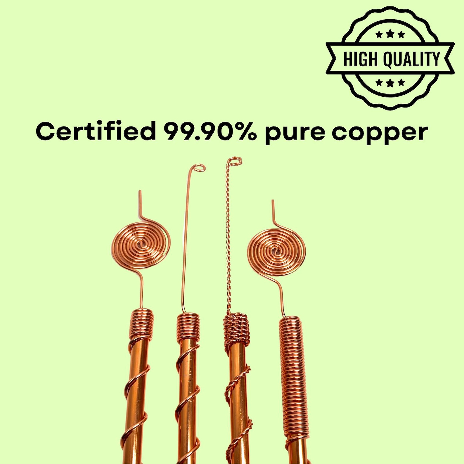 Double Spiral Tesla Electroculture Antenna Pure Copper Energy Rod for ...