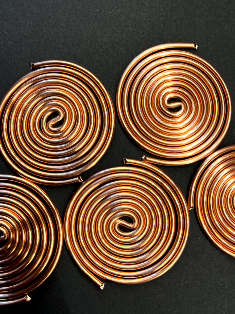 Handmade Copper Spiral Coils (set of 5): Orgonite Energy Tools - Etsy
