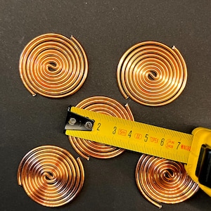 Handmade Copper Spiral Coils (set of 5): Orgonite Energy Tools - Etsy