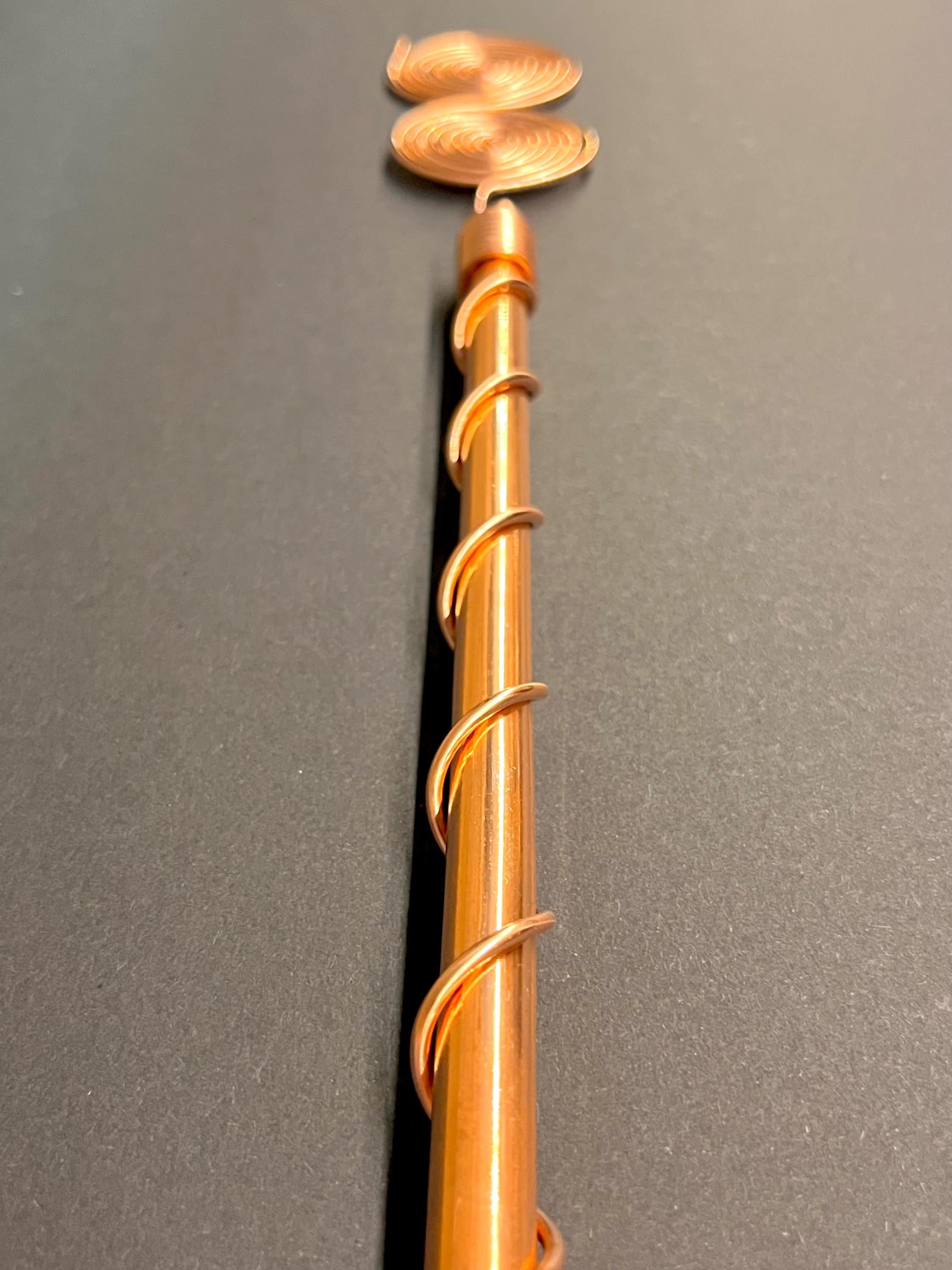 Double Spiral Tesla Electroculture Antenna Pure Copper Energy Rod for ...