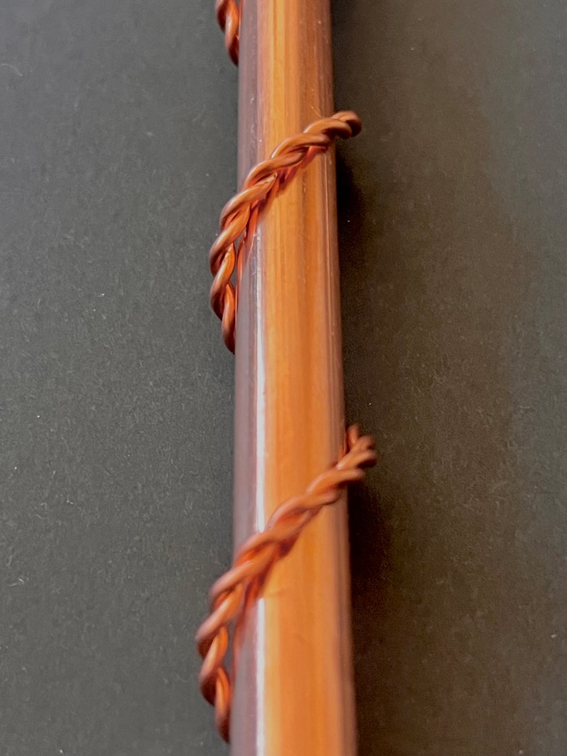 Electroculture Copper Antenna: Quartz Crystal, Tensor Ring Weave (35cm ...