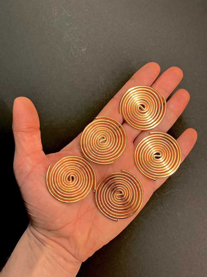 Handmade Copper Spiral Coils (set of 5): Orgonite Energy Tools - Etsy