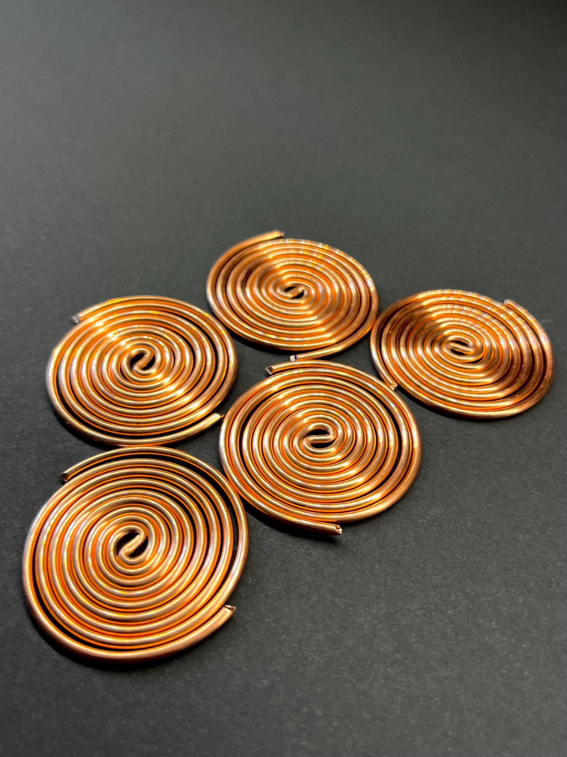 Handmade Copper Spiral Coils (set of 5): Orgonite Energy Tools - Etsy