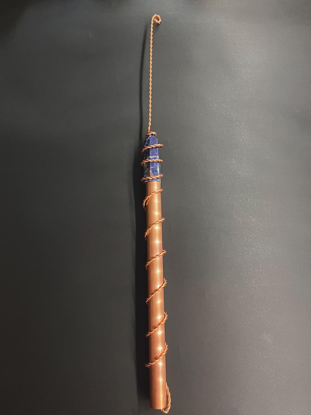 Sodalite Electroculture Copper Antenna With Tensor Ring Weave – Premium ...