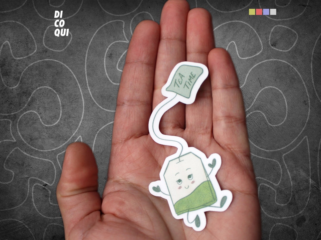 Cute Tea Bag Waterproof Sticker. Tea Time. Sticker Gifts - Etsy