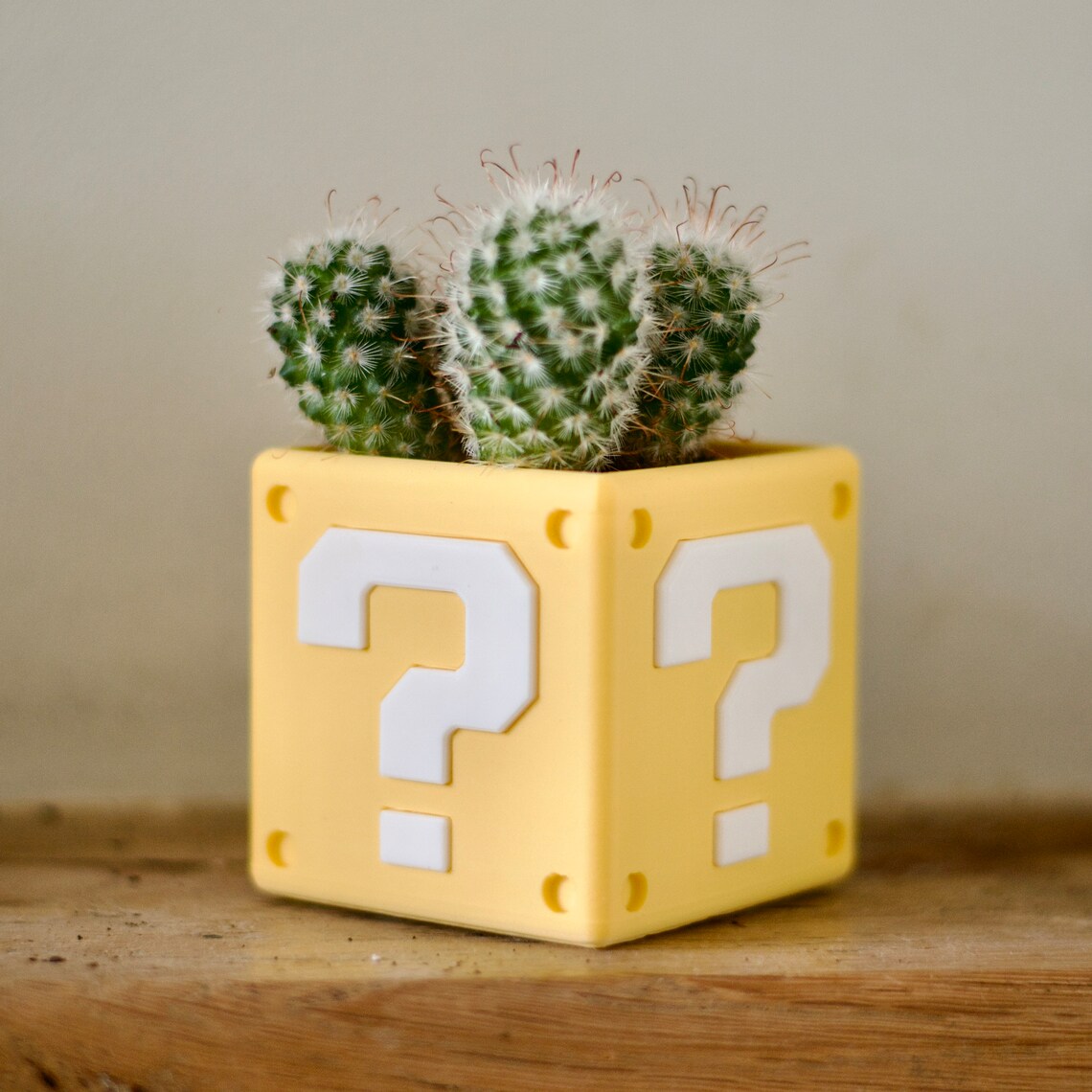 Super Mario Block Planter (question Mark) - Etsy