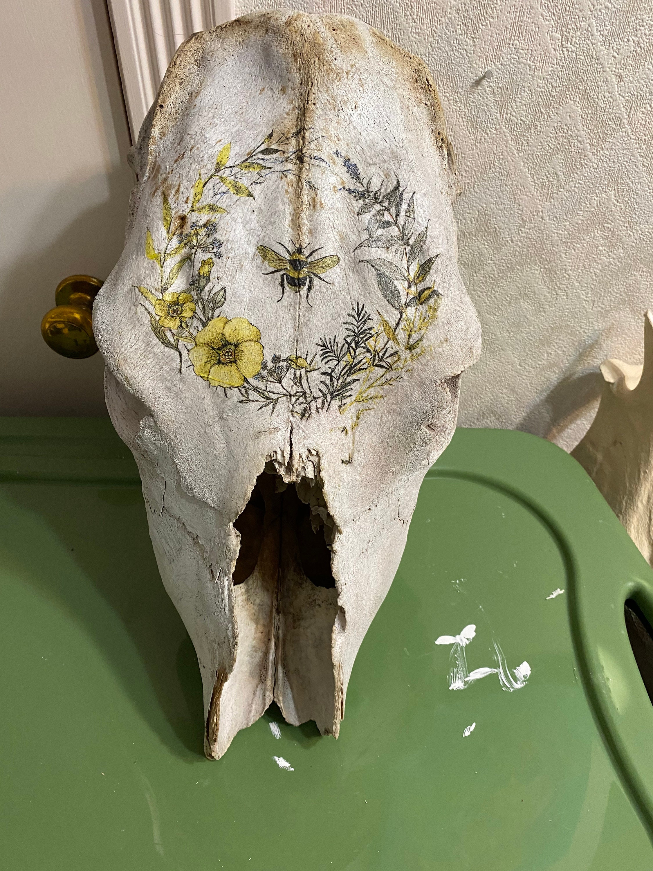 Bumble Bee Cow Skull - Etsy