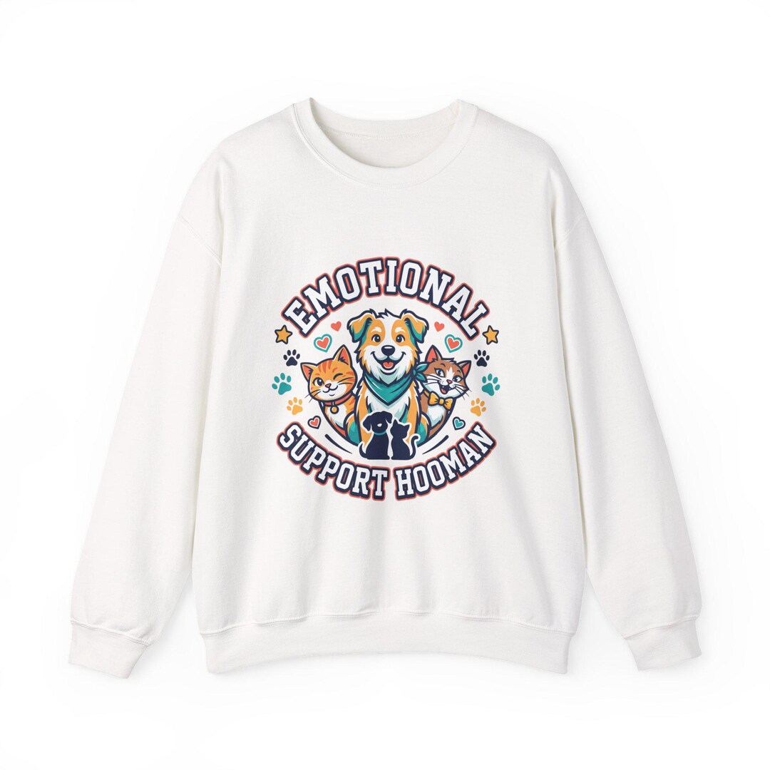 Emotional Support Hooman Dog Patch Sweatshirt | Cute Puppy Crewneck - Etsy