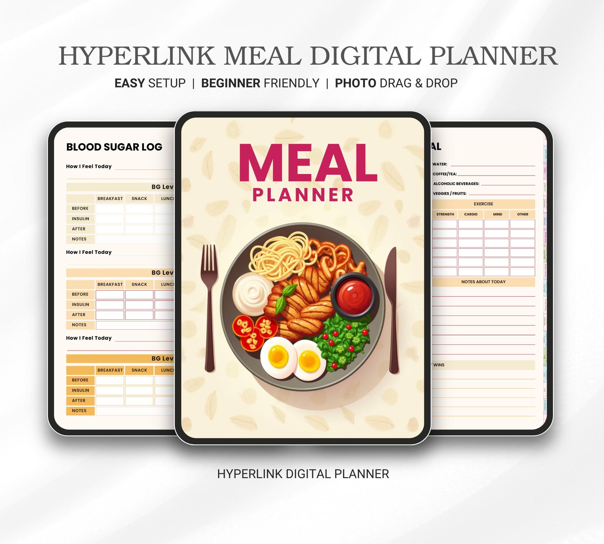 Digital Meal Planner, Meal Prep, Meal Plan Template, Goodnotes, iPad ...