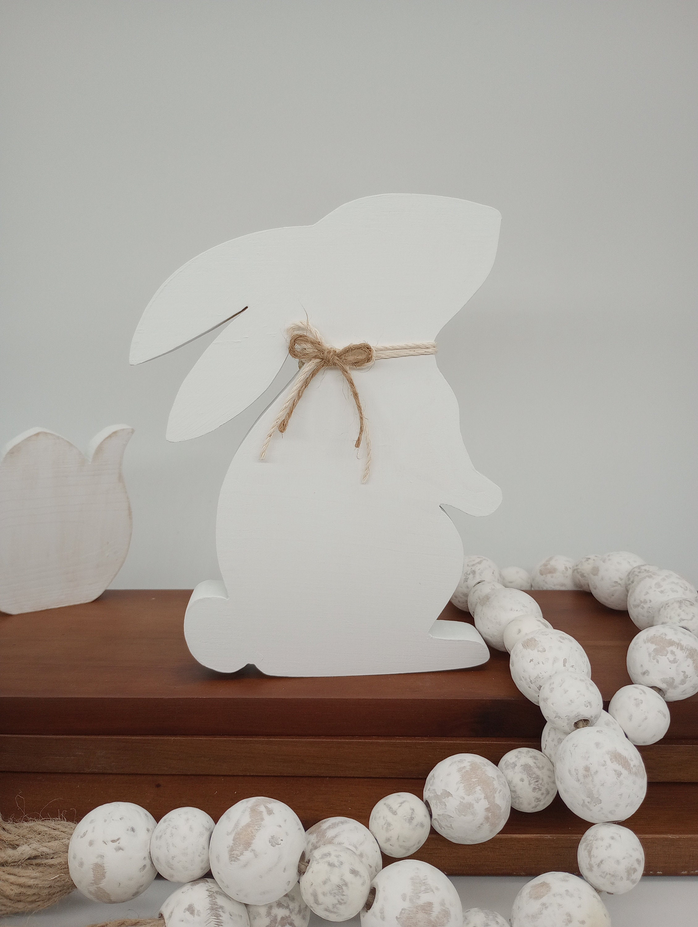 Wooden Bunny, Nursery Decor, Standing Wood Bunny, Tiered Tray Decor ...