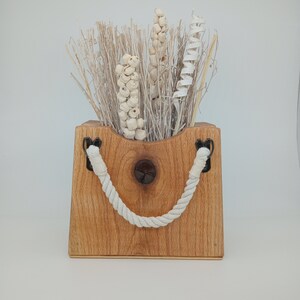 Handmade Wooden Purse, Oak Plant Handbag, Unique Indoor Garden Planter ...