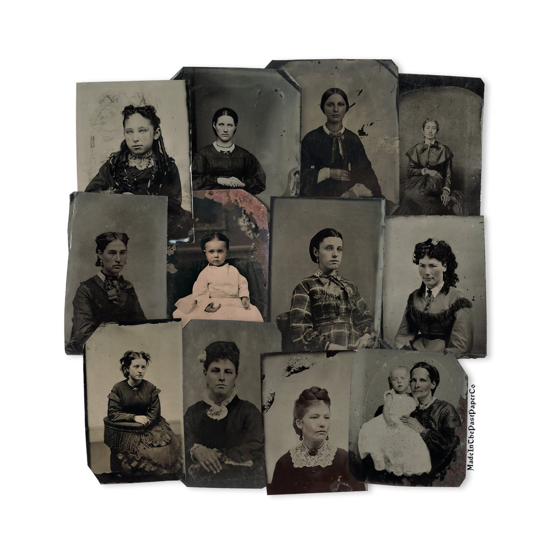 Antique Tintype Photos, Vintage Style Photographs for Junk Journals ...