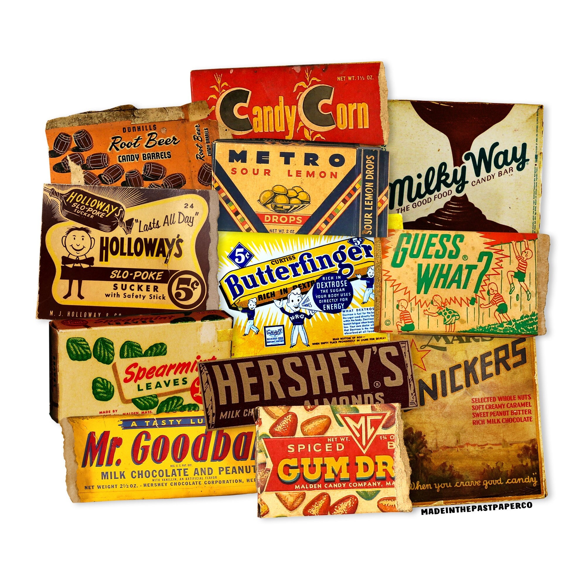 Vintage Candy Packaging, Halloween Junk Journal Ephemera, Vintage ...