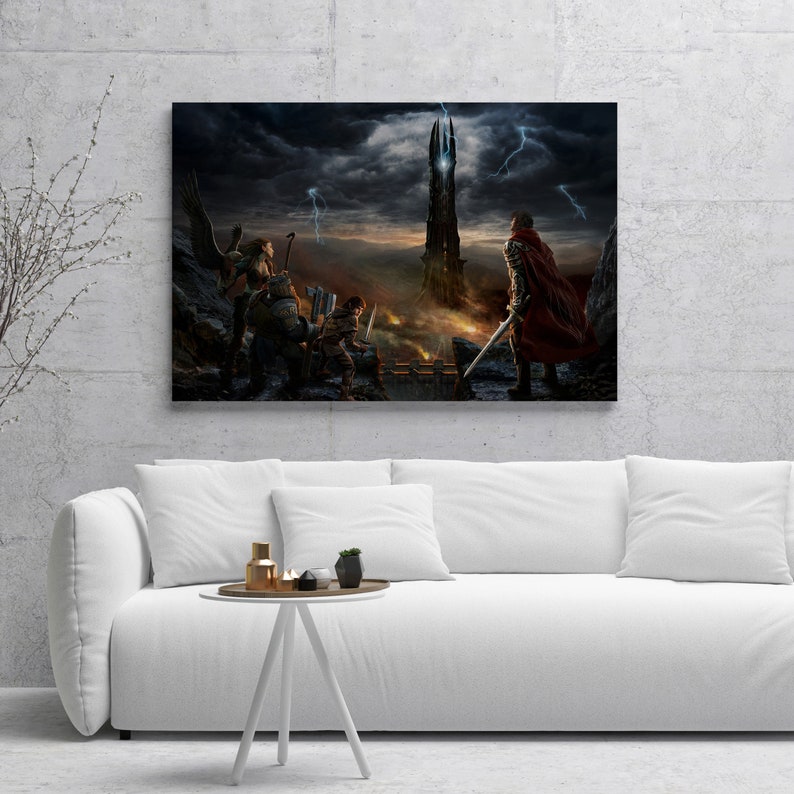 Lotro Rise of Isengard Canvas Wall Art, Best Movie Series Art , Sci-fi ...