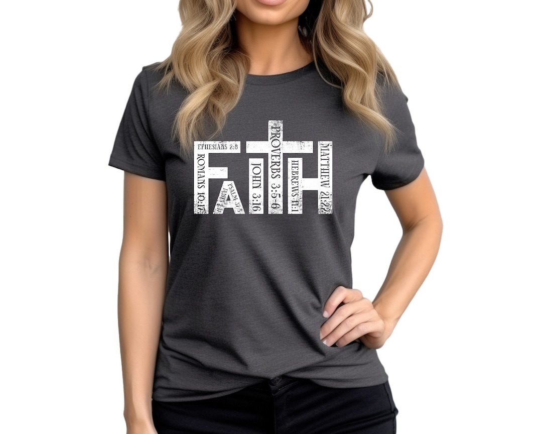 Retro Faith T Shirt, Bible Verse T-shirt, Christian Shirt, Religious ...