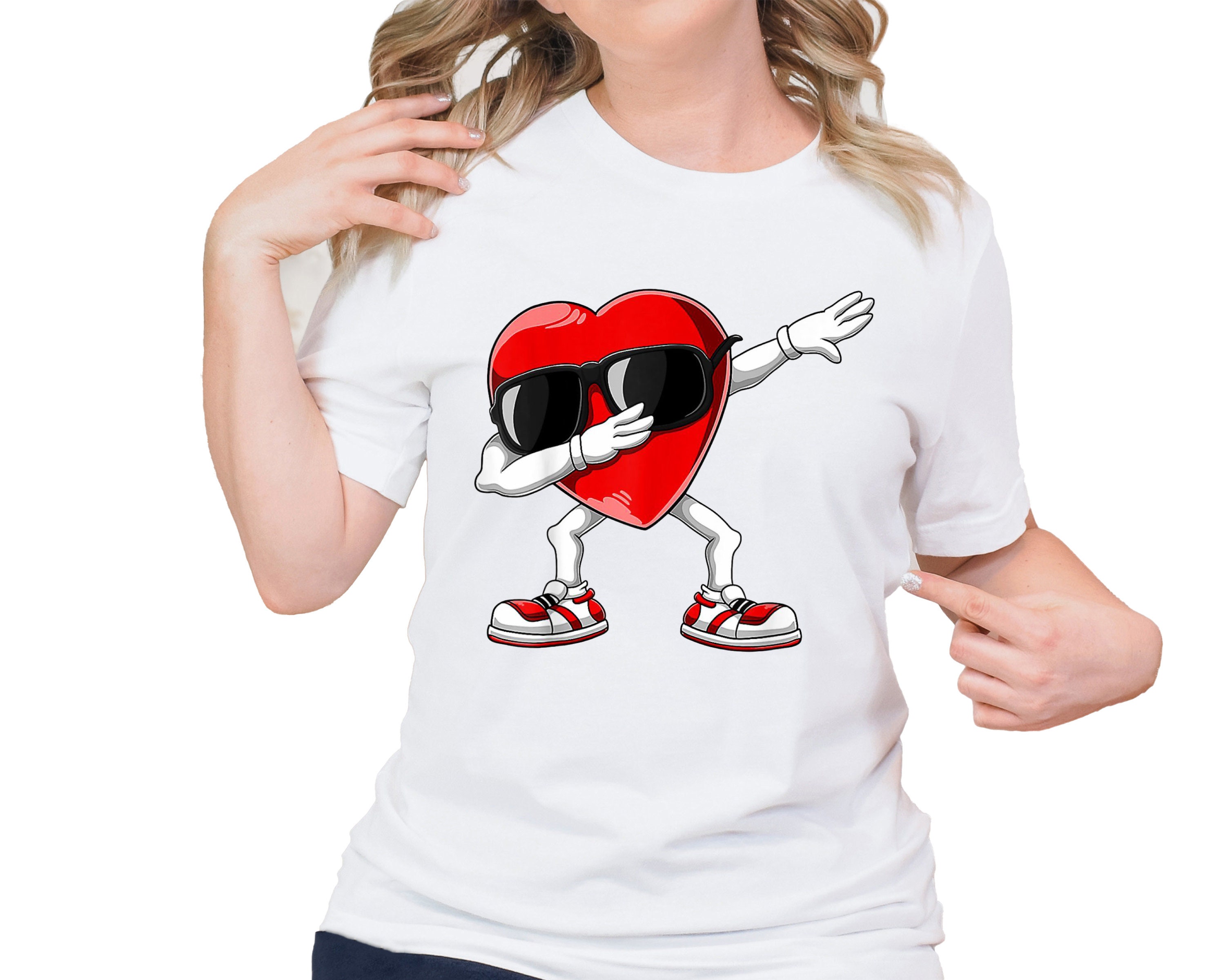 Dabbing Heart Shirt, Boys Valentines Day Shirt, Valentines Gift for ...