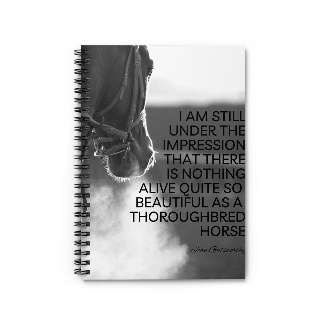 Thoroughbred Horse Notebook Horse Gift Horse Lover Equine - Etsy