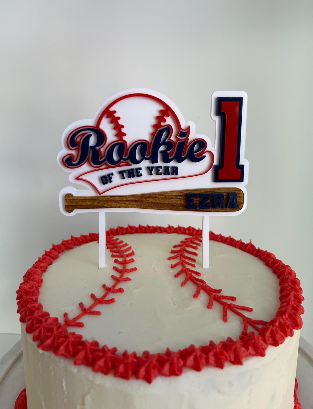 First Birthday Cake Topper, Rookie of the Year Party, Baseball Birthday ...