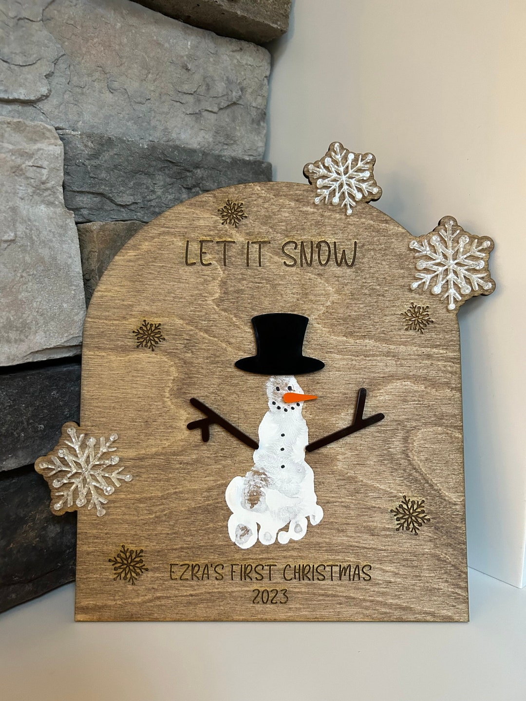 Baby’s First Christmas Sign • Let It Snow Baby Sign • DIY Christmas ...