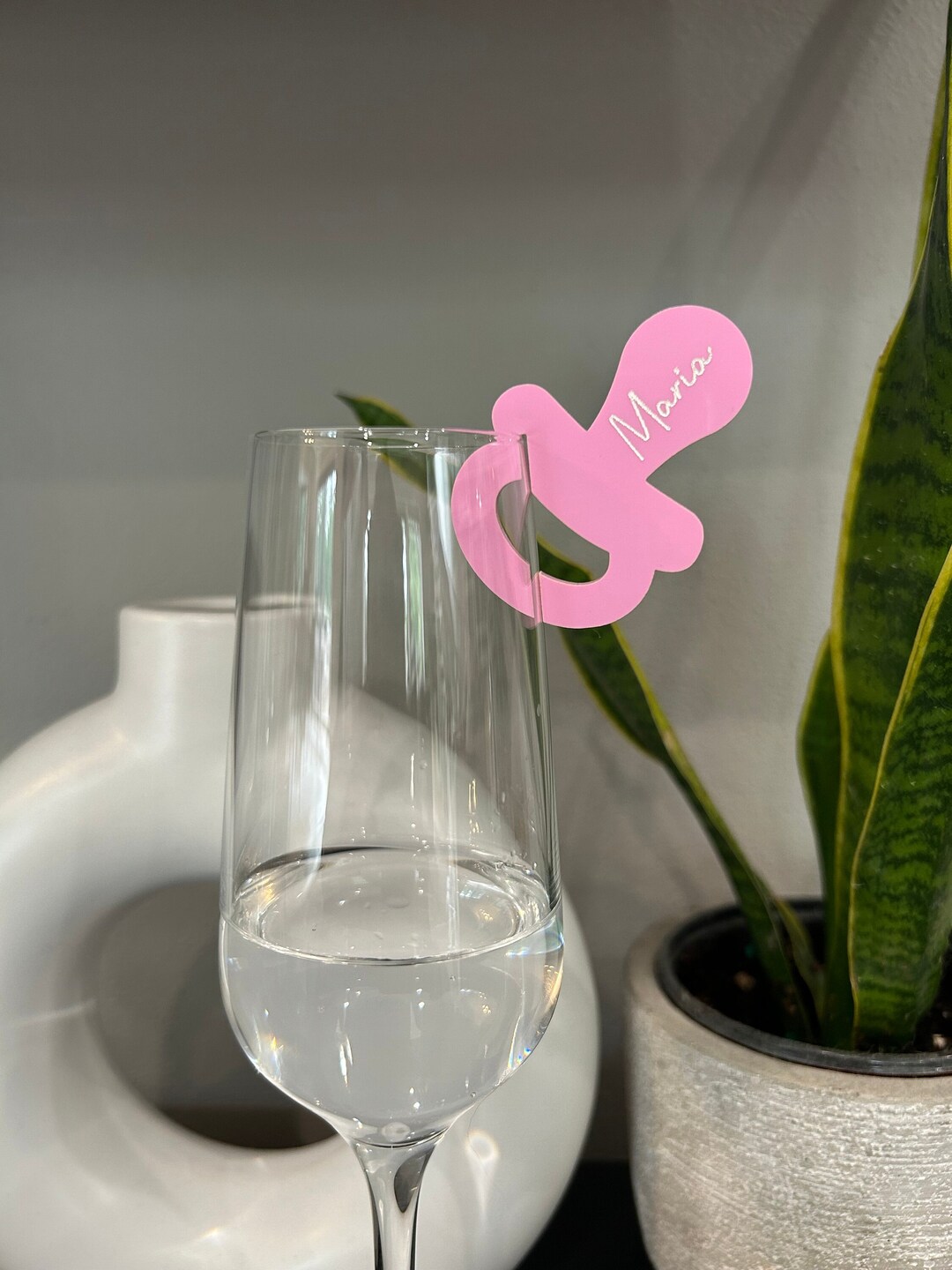 Personalized Baby Shower Drink Tag • Baby Pacifier Name Tag • Baby ...