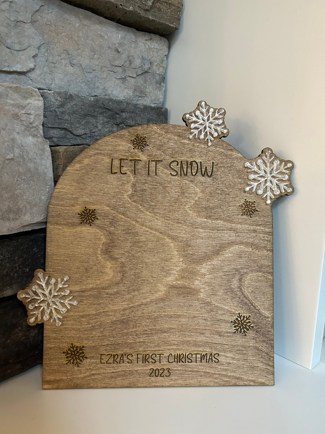Baby’s First Christmas Sign • Let It Snow Baby Sign • DIY Christmas ...