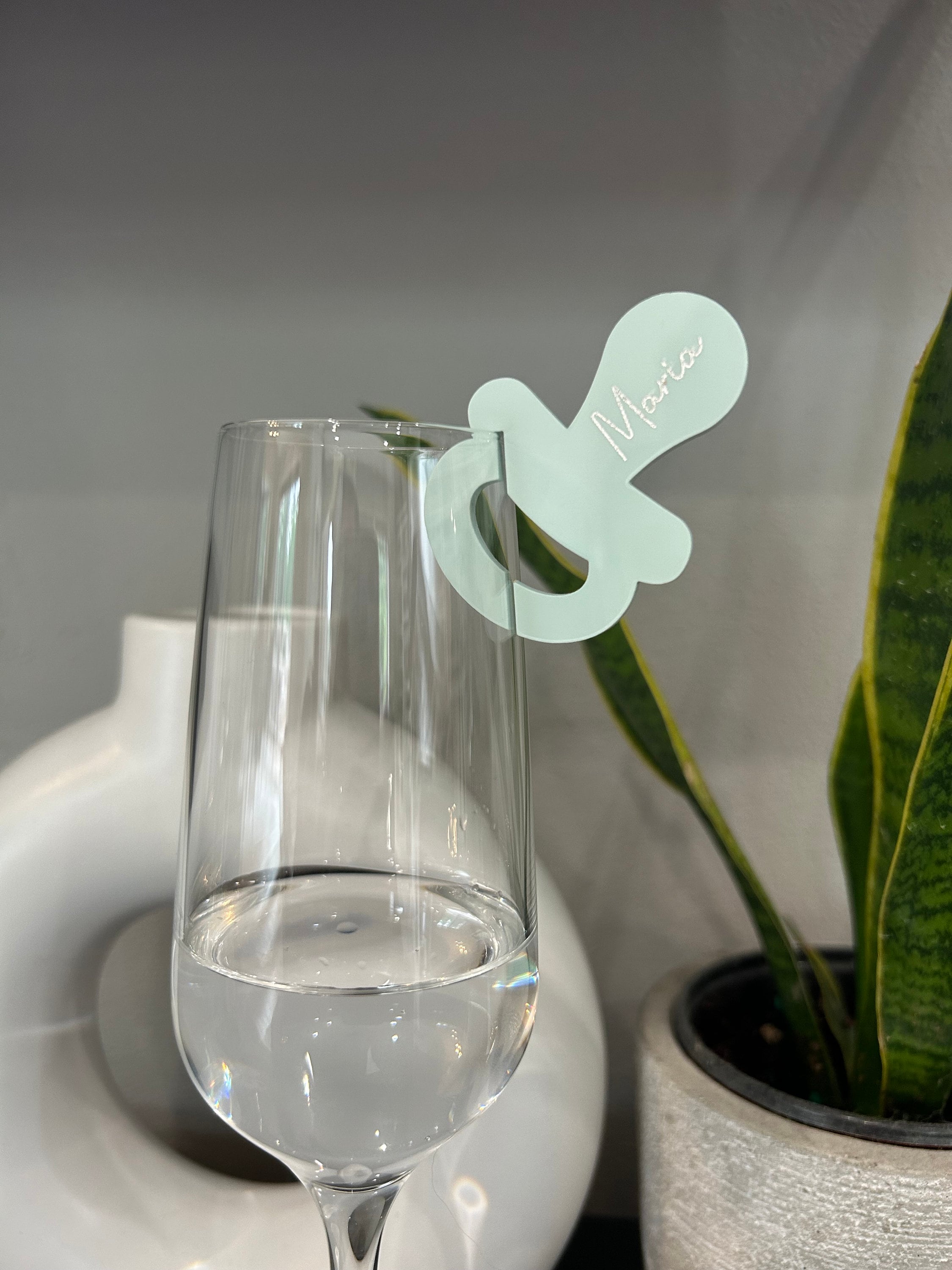 Personalized Baby Shower Drink Tag • Baby Pacifier Name Tag • Baby ...