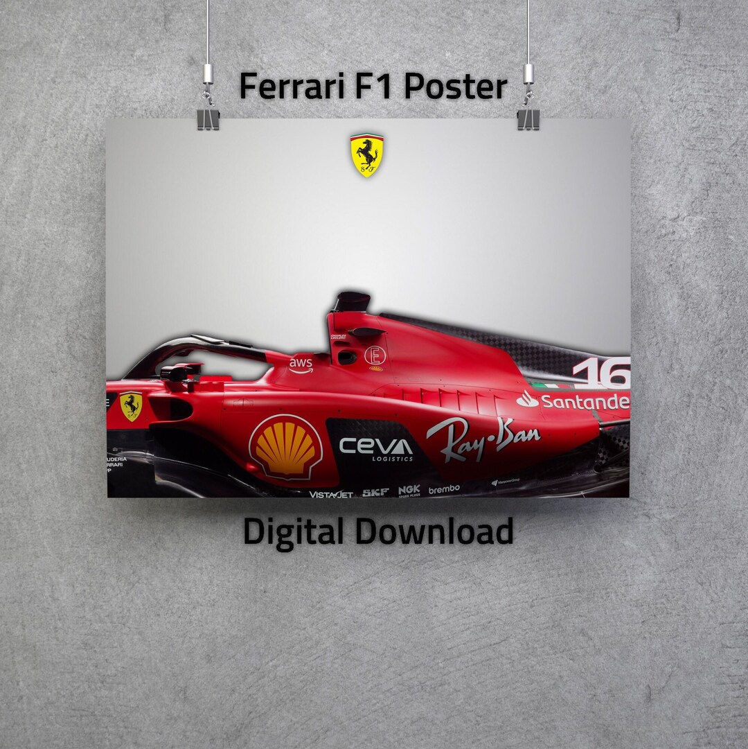 Ferrari F1 Car Poster, Ferrari SF-23 Poster, Ferrari Formula 1 Car ...