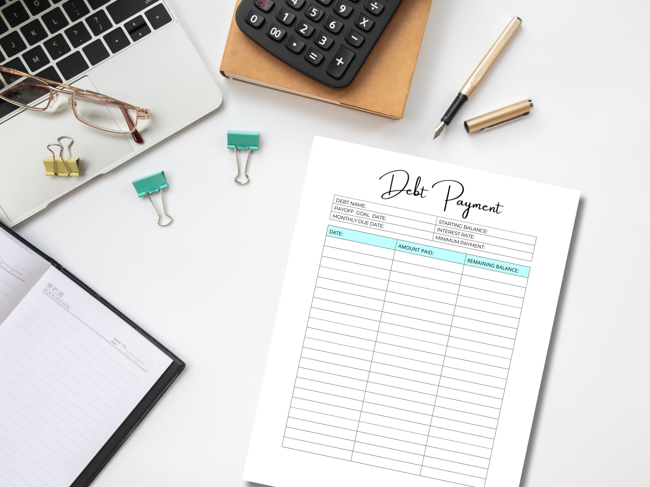 Debt Payment Tracker, Printable Debt Tracker, Debt Payoff Log, Debt ...