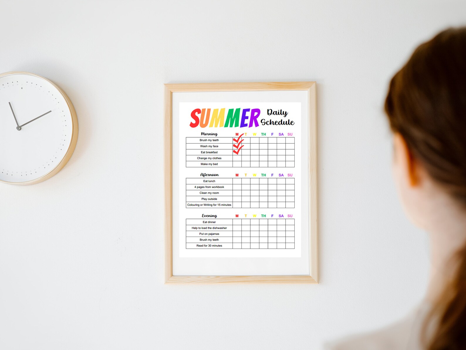 Editable and Printable Summer Checklist, Daily Summer Checklist Rules ...