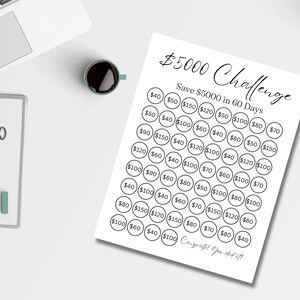 5000 Money Saving Challenge, Savings Tracker, Saving Money Tracker ...