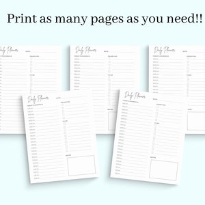 Hourly Printable Daily Planner, 24 Hour Planner, Work Day Schedule ...