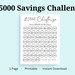 5000 Money Saving Challenge, Savings Tracker, Saving Money Tracker ...