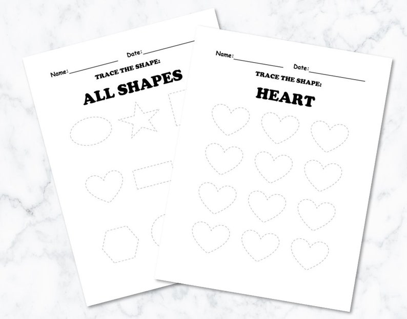 Preschool Shape Tracing Sheets, Basic Shape Tracing, Shape Tracing ...