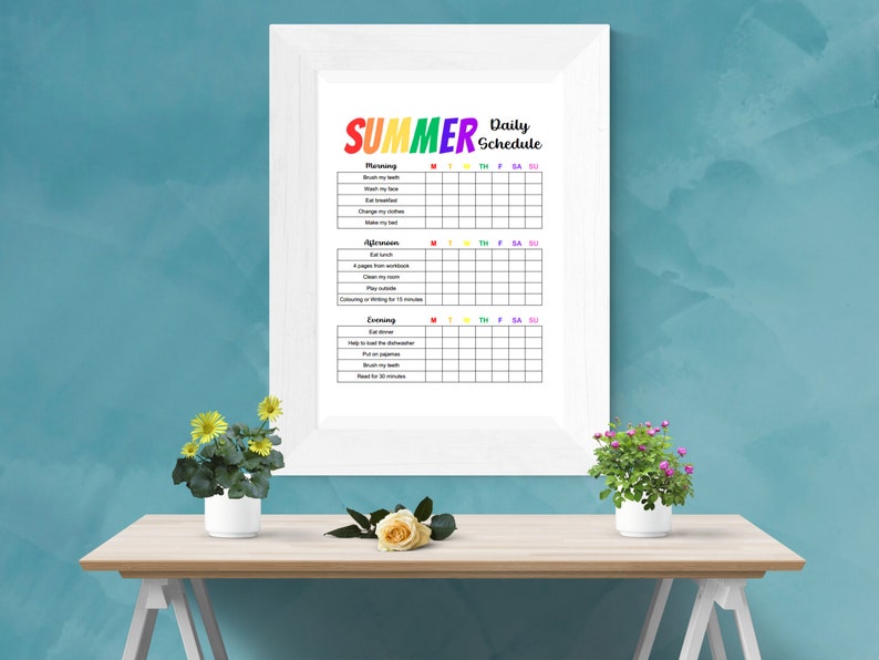 Editable and Printable Summer Checklist, Daily Summer Checklist Rules ...