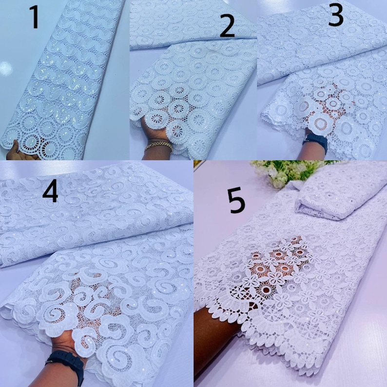 White Lace Iro and Buba , African Lace Wrapper and Blouse, Women ...